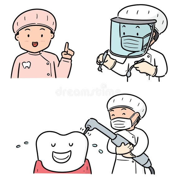 Vector set of dentist stock illustration. Illustration of cartoon ...