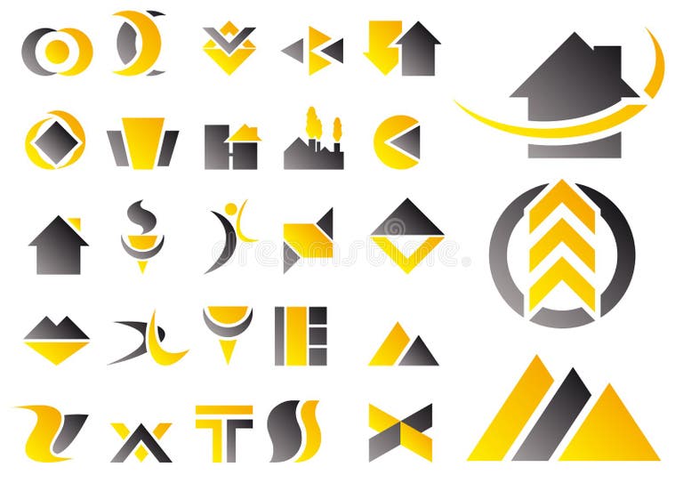 Vector Set of Design Symbols Stock Vector - Illustration of house ...