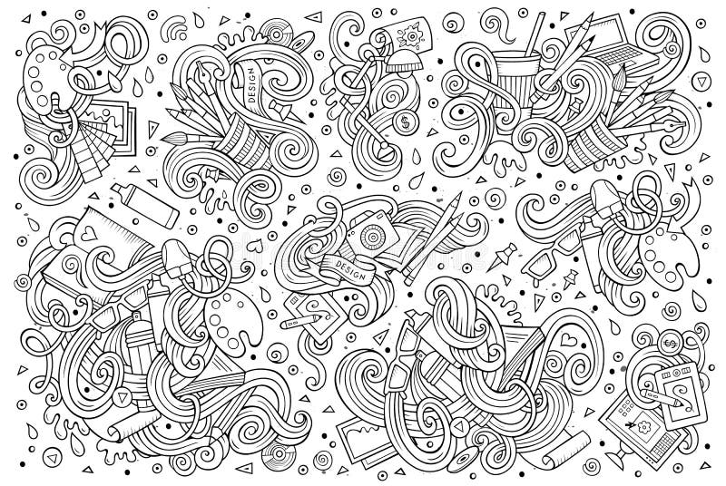 Vector Set of Design Theme Items Stock Vector - Illustration of paper ...