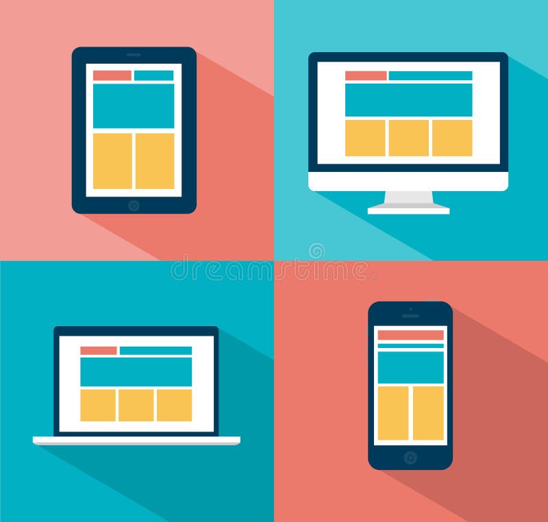 Vector set of devices stock vector. Illustration of collection - 48329322