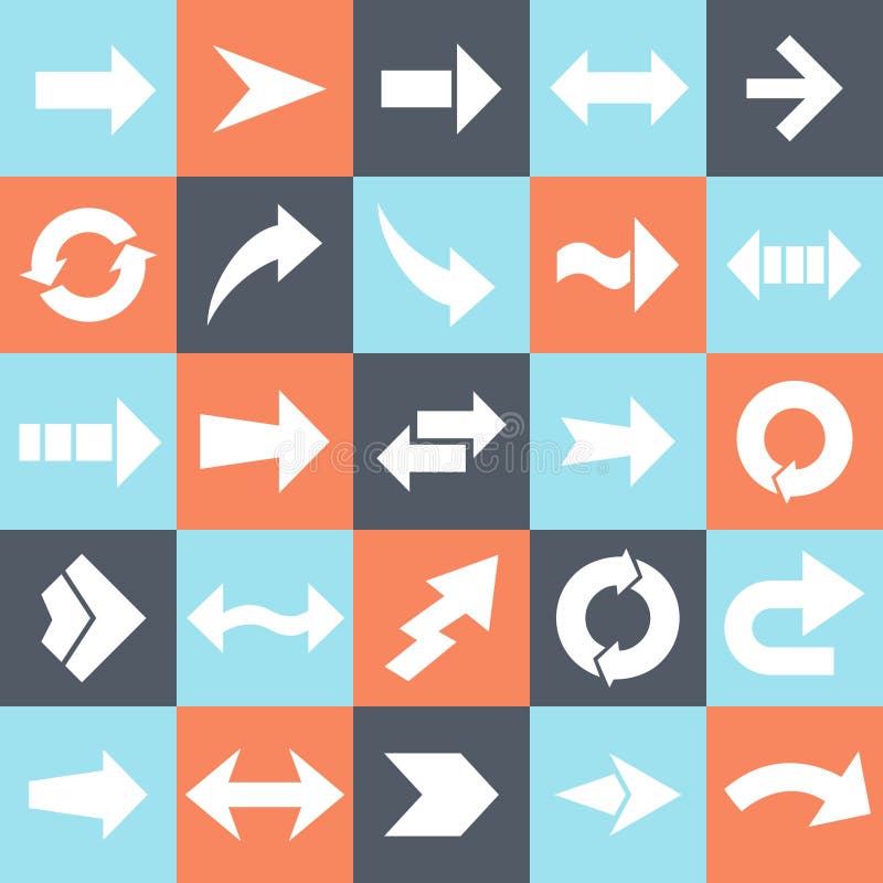 Vector Set of Different Arrows. Stock Illustration - Illustration of ...