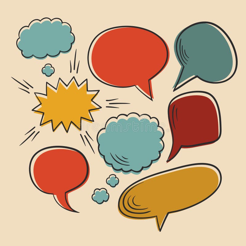 Vector Set of Different Comic Speech Bubbles. Stock Vector ...