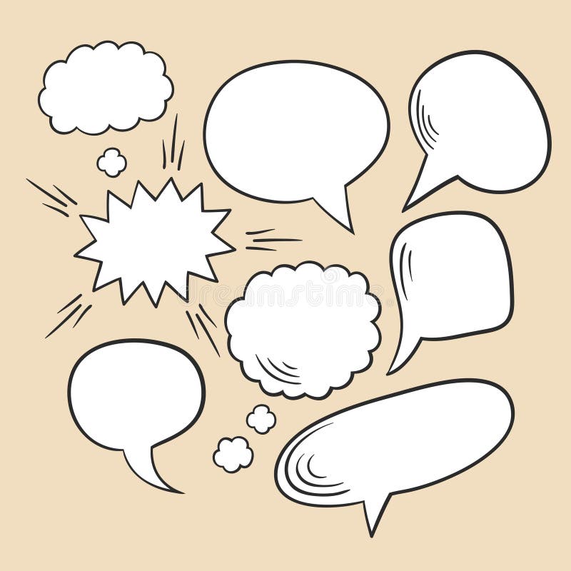 Vector Set of Different Comic Speech Bubbles. Stock Vector ...