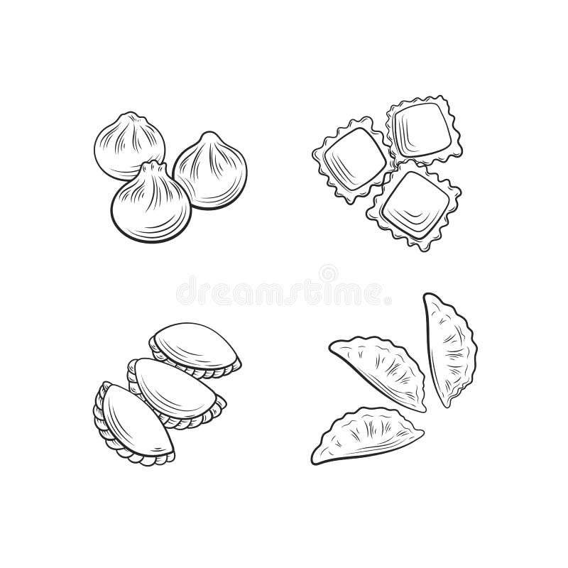 Dumpling Line Drawing Stock Illustrations – 334 Dumpling Line Drawing ...