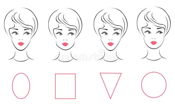 Woman Rectangle Face Shape Stock Illustrations – 331 Woman Rectangle ...