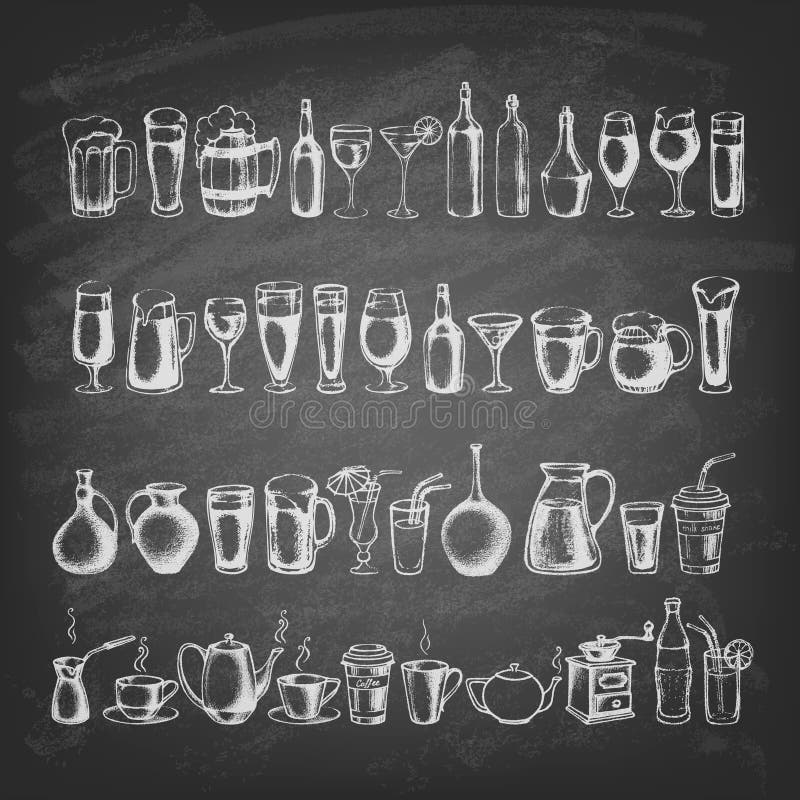 Vector Set of Different Hand Drawn Beverages. Stock Vector ...