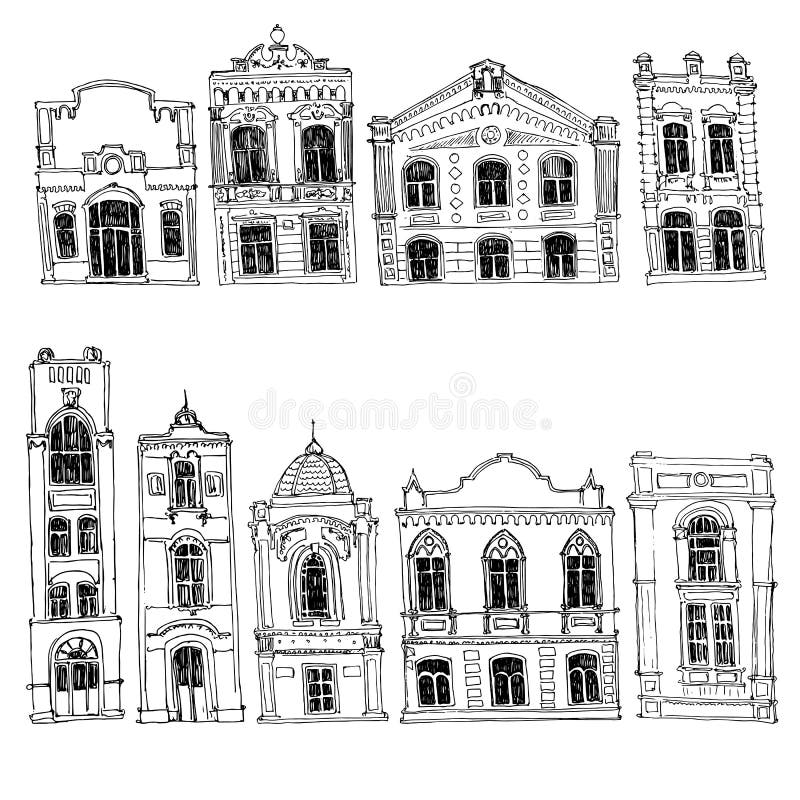 Vector Set of Different Houses Stock Vector - Illustration of design ...