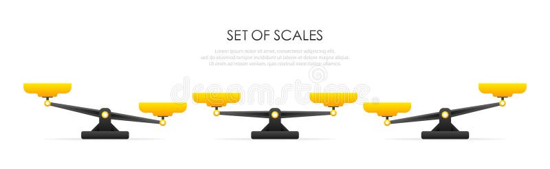 Vector of Set of Different Scales in a Flat Style on White Background ...