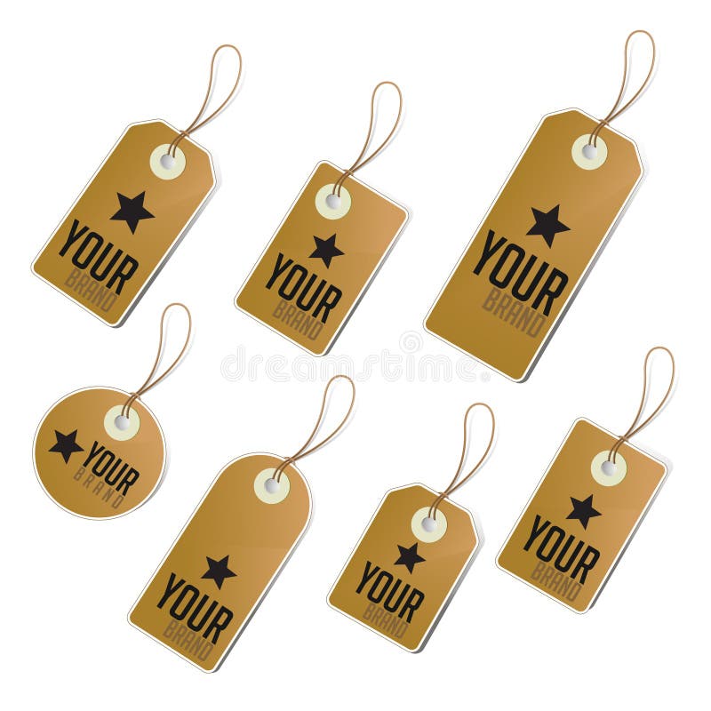 Vector Set of Different Size Labels Design Stock Vector - Illustration ...