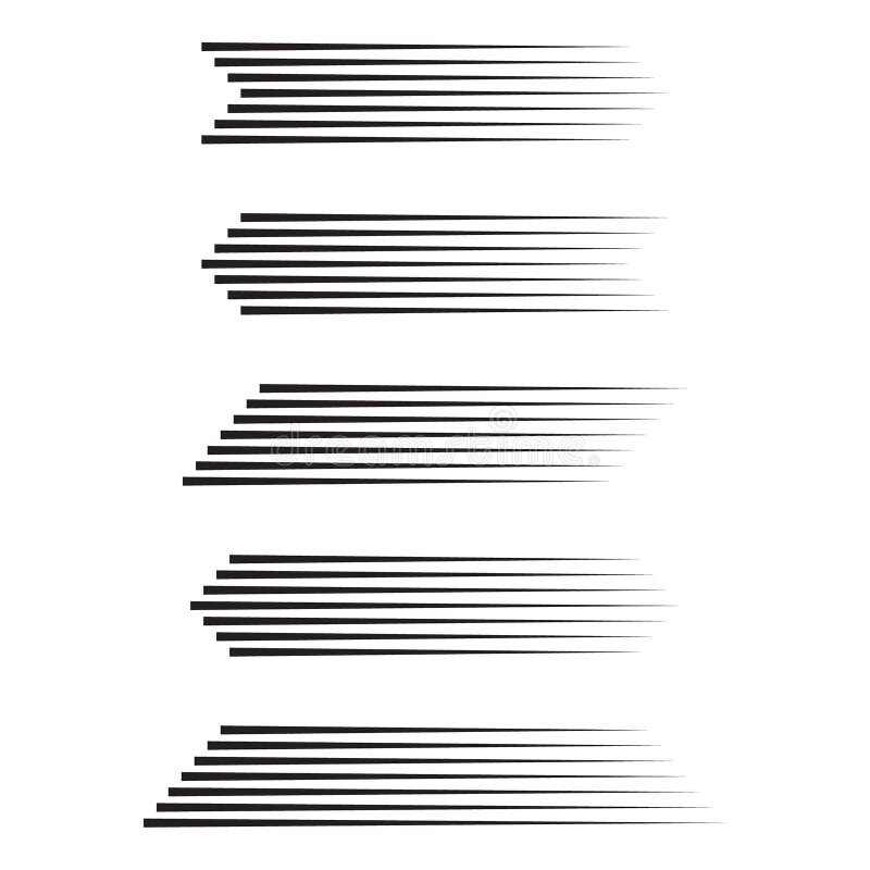 Set of Different Speed Lines. Stock Vector - Illustration of light ...