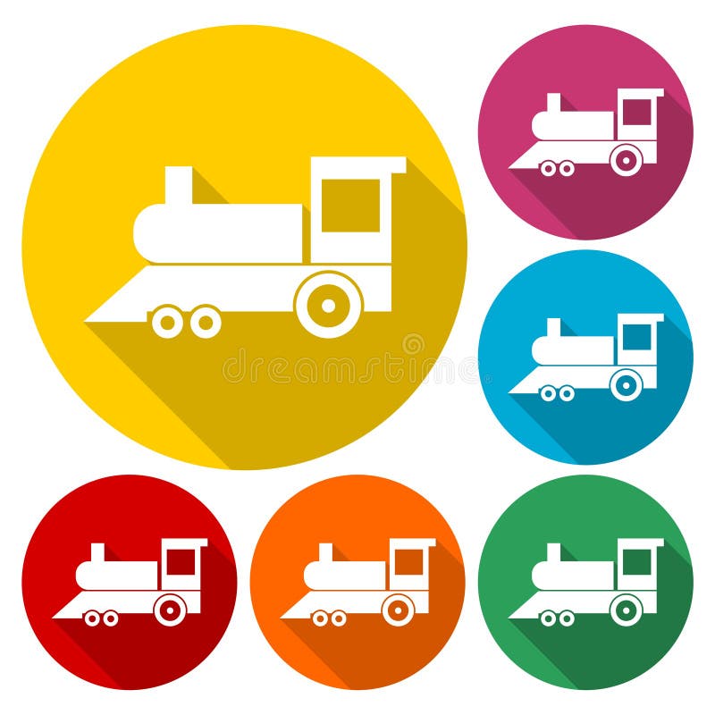 Vector Set of Different Train Illustrations or Symbols Stock Vector ...