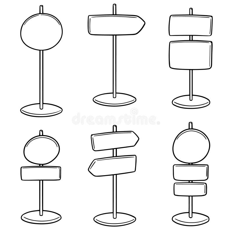 Street Direction Sign Post Sketch Stock Illustrations – 337 Street ...