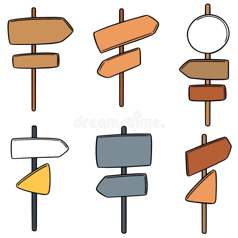 Direction Post Stock Illustrations – 27,007 Direction Post Stock ...