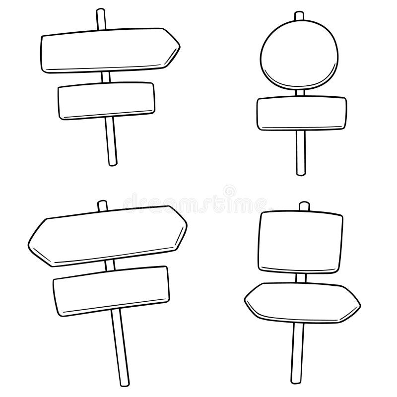 Direction Post Stock Illustrations – 27,007 Direction Post Stock ...