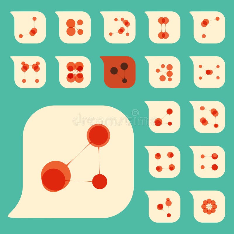 Vector Set DNA and Network Abstract Icon Stock Vector - Illustration of ...