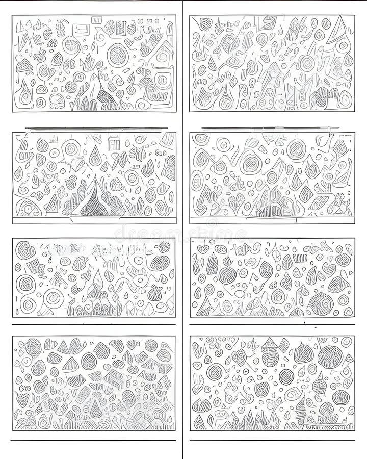 A Series of Drawings with the Words the Name of the Moon Stock ...