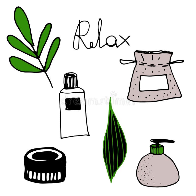 Vector Set of Doodles Elements for Relaxation and Harmony Stock Vector ...