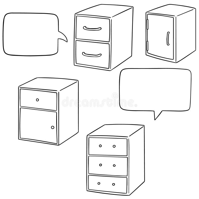 Vector set of drawer stock vector. Illustration of cabinet - 118138168