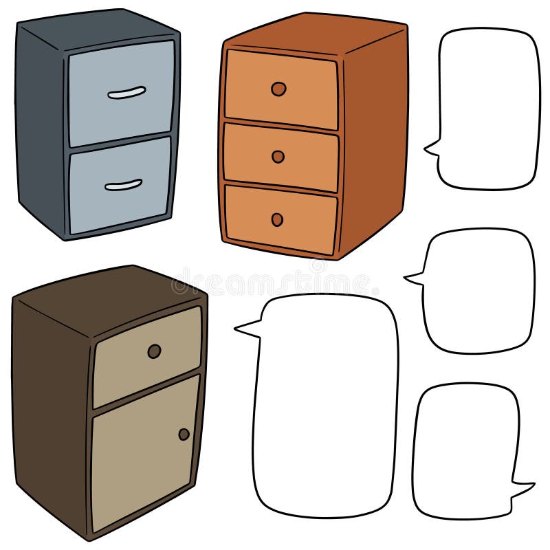 Vector set of drawer stock vector. Illustration of furniture - 118713716