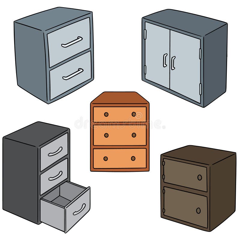 Vector set of drawer stock vector. Illustration of doodle - 117698100