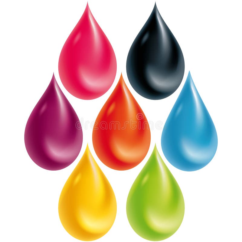 Vector set of drops stock vector. Illustration of gasoline - 8531145