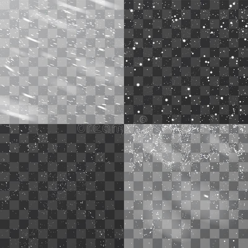 A Vector Set of Effects with White Snowflakes Making Up a Beautiful ...