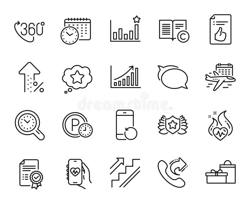 Vector Set of Efficacy, 360 Degree and Laureate Line Icons Set. Vector ...