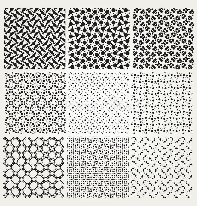 Vector Set of Eight Seamless Patterns. Stock Vector - Illustration of ...