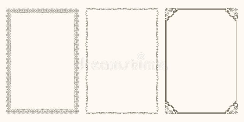 Vector Set of Elegant Frames Stock Vector - Illustration of floral ...
