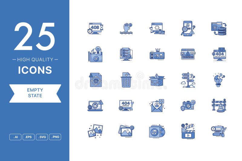 Vector Set of Empty State Icons Stock Vector - Illustration of ... Vector Set of Empty State Icons Stock Vector - Illustration of ...
