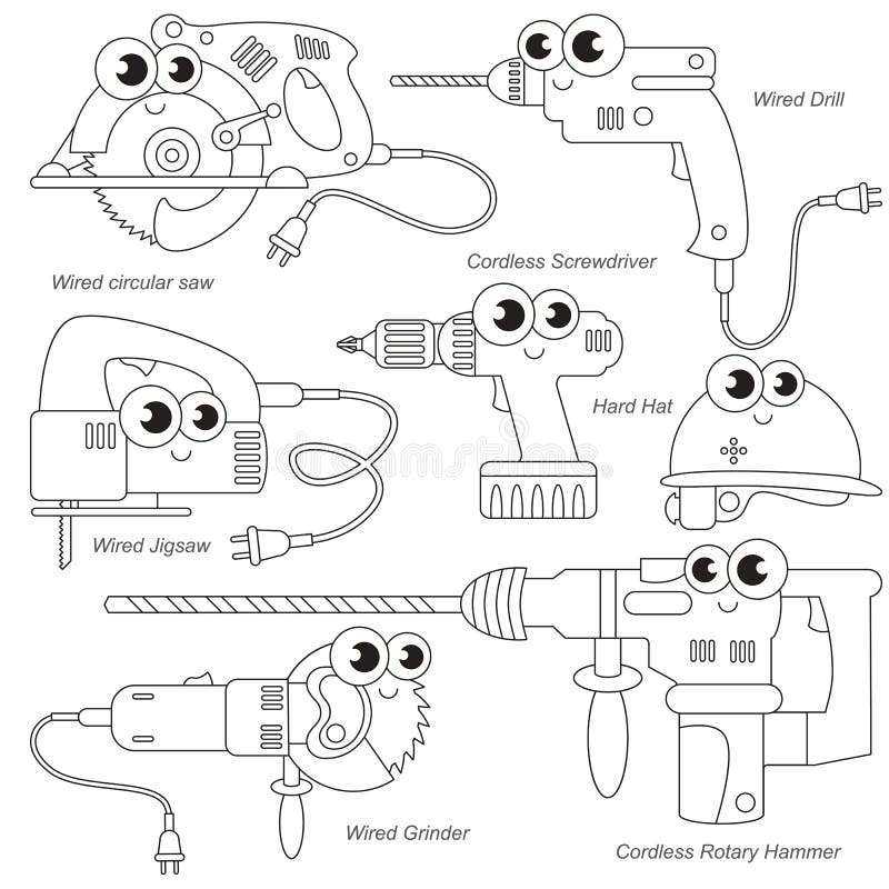 Vector Set of Engine Tools Colorful. Stock Vector - Illustration of ...
