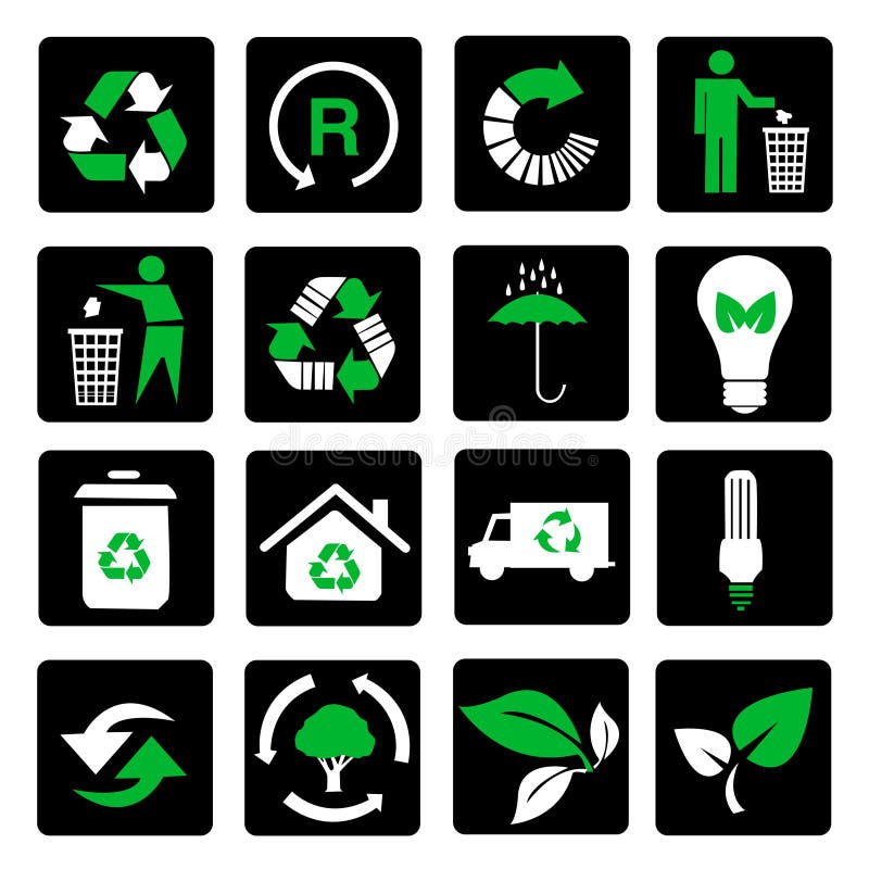Vector Environmental Conservation Symbols Stock Illustration ...