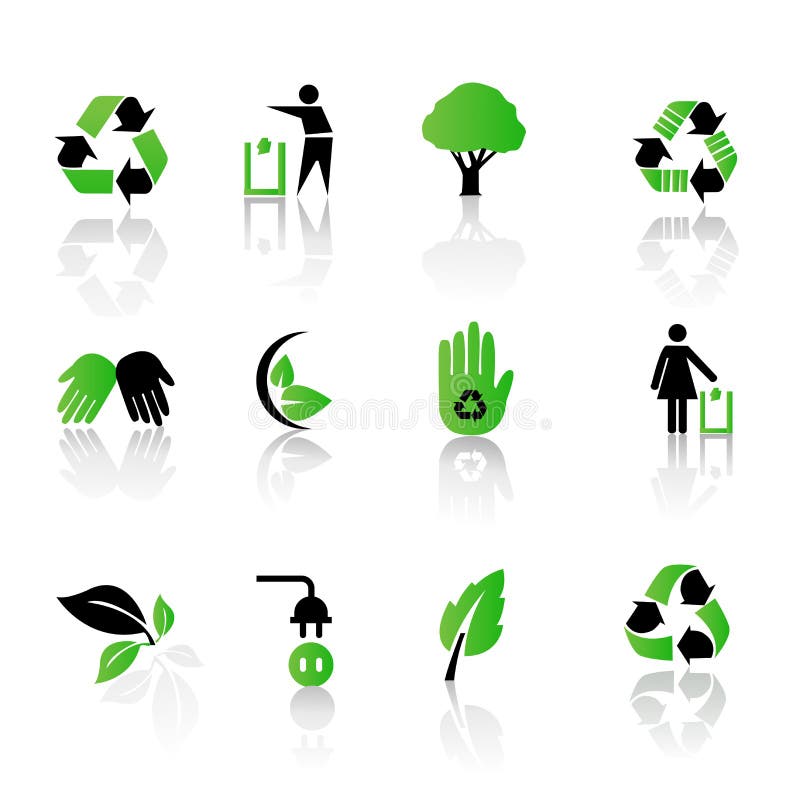Vector Environmental Conservation Symbols Stock Illustration ...