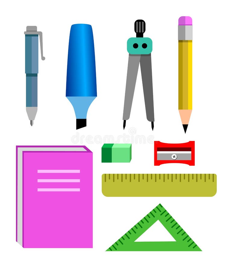 Back to school tools stock vector. Illustration of author - 191650029