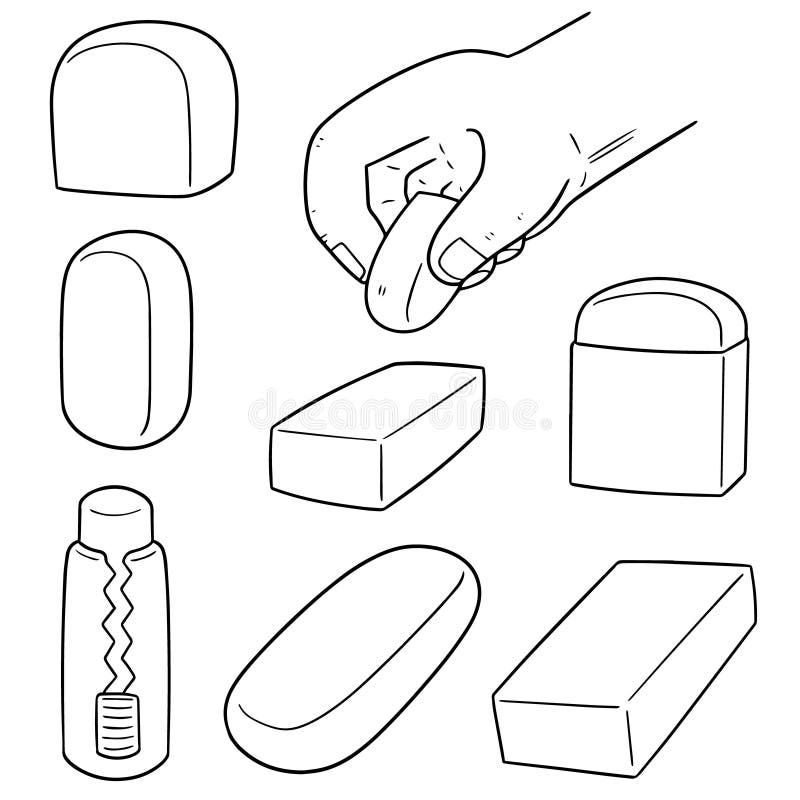 Vector set of eraser stock vector. Illustration of change - 119311539