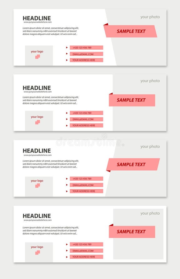 Vector Set of Facebook Timeline Pink Covers Stock Illustration ...