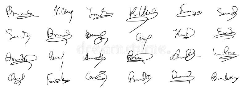Cursive Autographs Stock Illustrations – 7 Cursive Autographs Stock ...