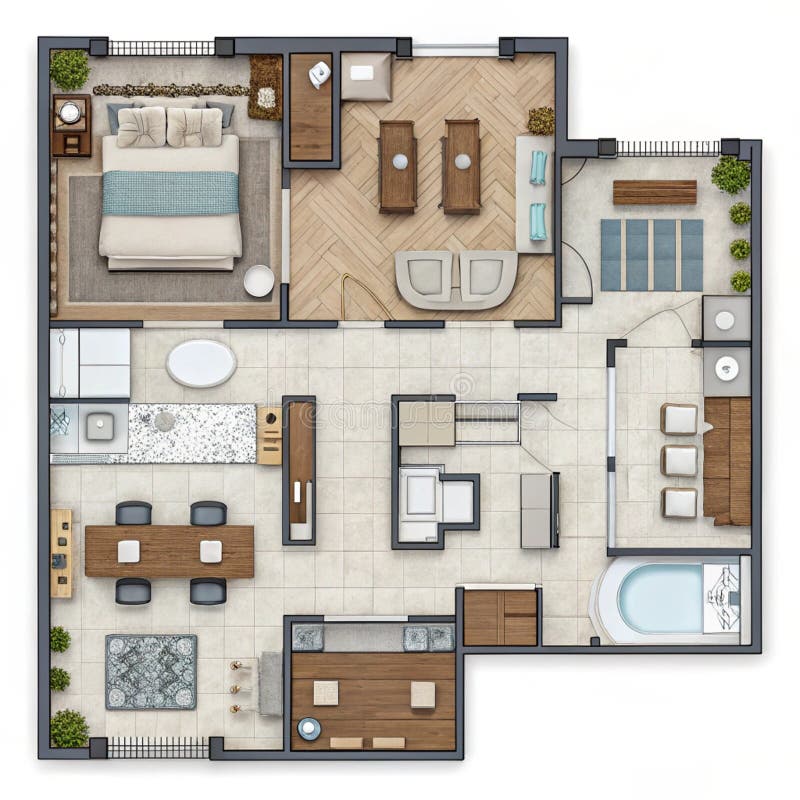 Vector Set of Architectural Elements and Furniture for Floor Plans ...