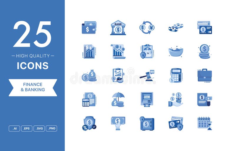 Vector Set of Finance Icons Stock Vector - Illustration of business ...