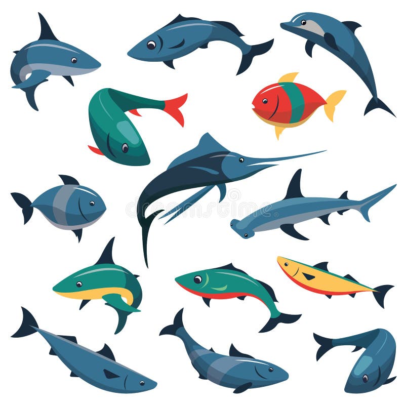 Fish Flat Vector Stock Illustrations – 79,203 Fish Flat Vector Stock ...