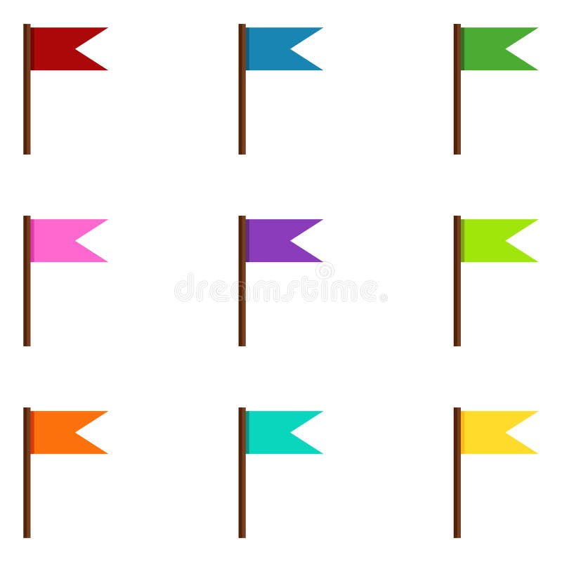 Vector Set of Flags Icons stock vector. Illustration of finish - 97853809