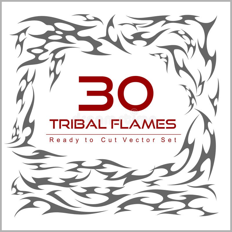 Red Flame Elements for the Endless Border Stock Illustration - Illustration of retro, burn: 97317354