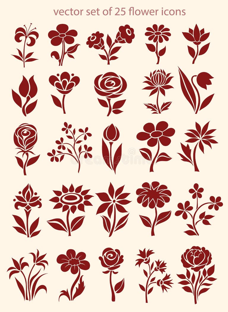 Flower Icons Stock Illustrations – 105,591 Flower Icons Stock ...