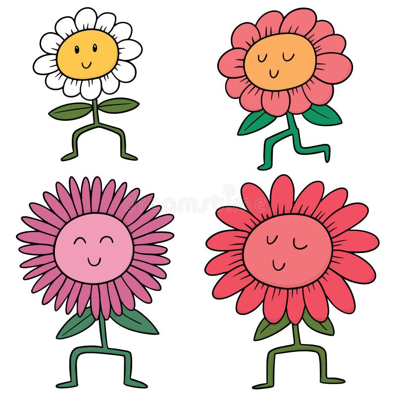 Vector set of flowers stock vector. Illustration of illustrate - 119310585