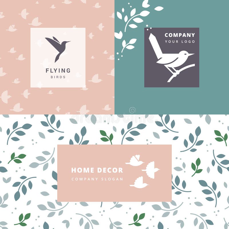 Vector Set of Flying Birds Sign. Dark Silhouettes Isolated and Seamless ...