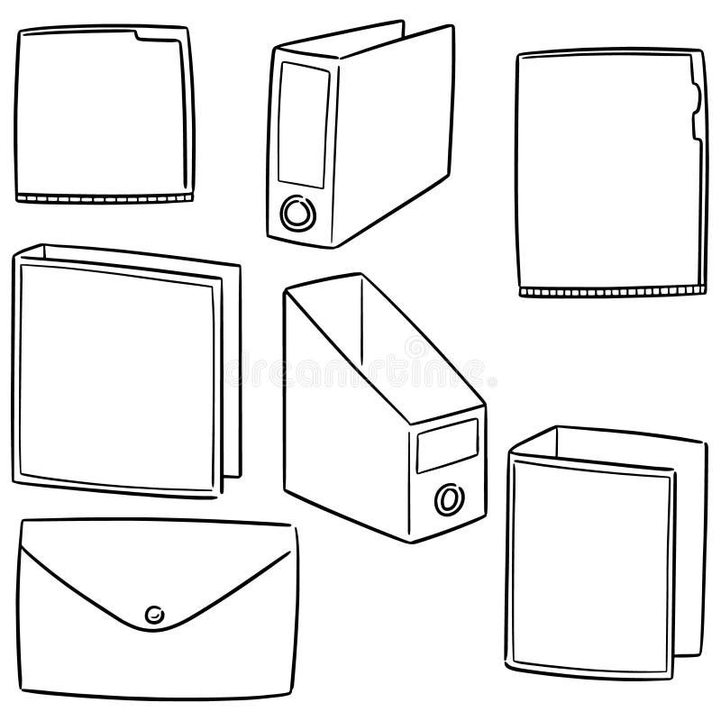 Vector set of folder stock vector. Illustration of binder - 133588665