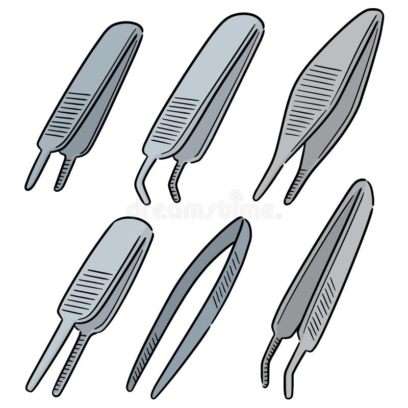 Vector set of forceps stock vector. Illustration of health - 186161055