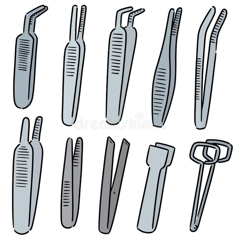 Vector set of forceps stock vector. Illustration of design - 391729052