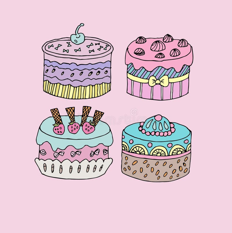 Four Cakes Stock Illustrations – 179 Four Cakes Stock Illustrations ...
