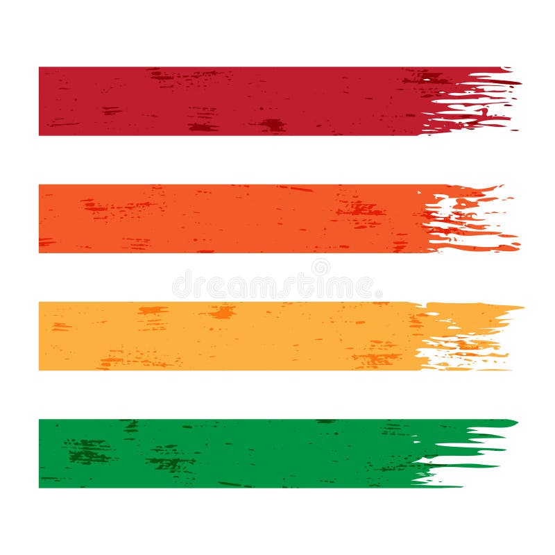 Vector Set of Four Colorful Grunge Stripes Stock Vector - Illustration ...